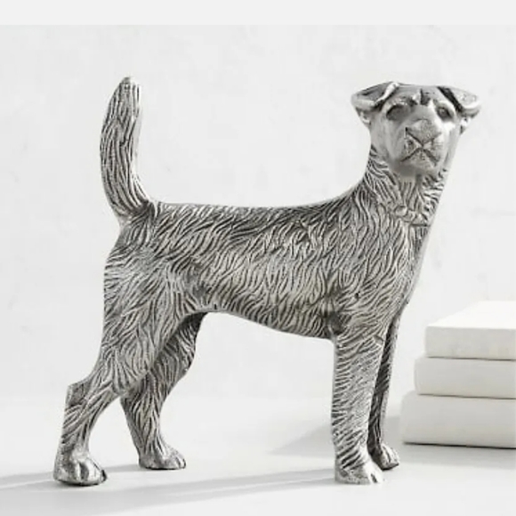 Pottery Barn | Accents | Pottery Barn Dog Sculpture Silver Dog Object 8 ...